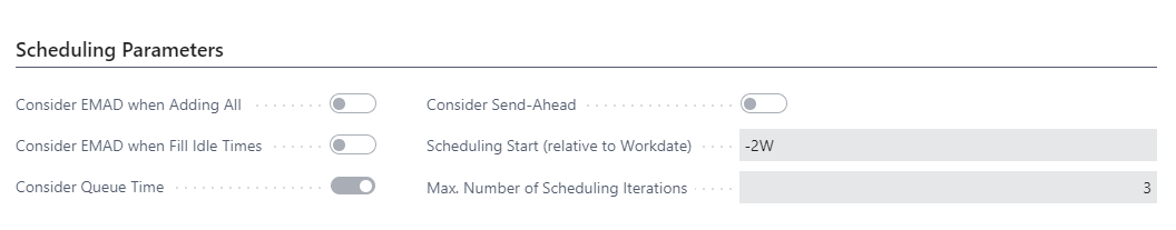 The "Scheduling" settings in the VAPS